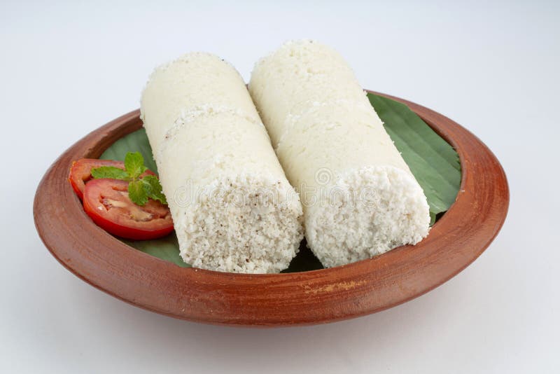 White Rice Puttu with Chana Masala Curry Stock Image - Image of south ...