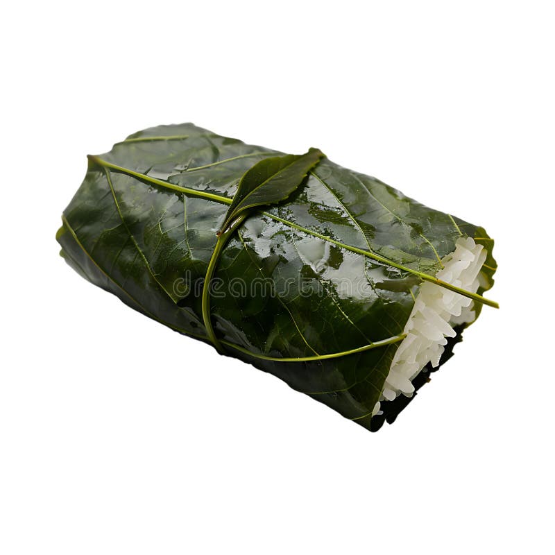 White Rice Rapped in Leaves on Transparent Background - Ai Generated ...