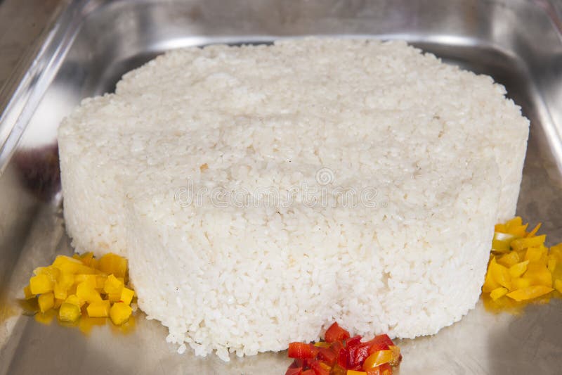 White Rice at a Restaurant Buffet Stock Photo - Image of international ...