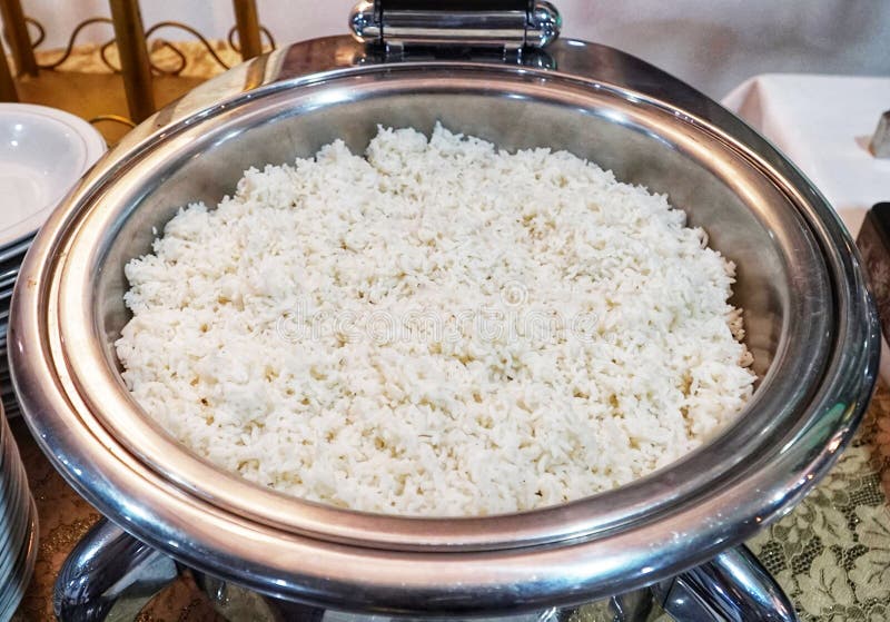 White Rice Served at the Buffet Table Stock Image - Image of produce ...