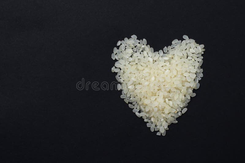 White Rice in the Shape of a Heart Stock Photo - Image of cafe ...