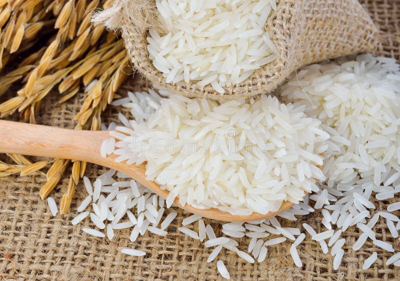 White Rice and Unmilled Rice Stock Photo - Image of bowl, natural: 92276830