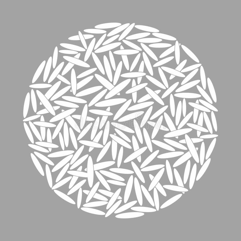 White Rice Vector. Asian Cuisine Stock Illustration - Illustration of ...