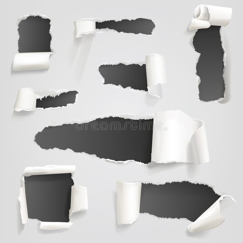 Pattern rip paper stock vector. Illustration of flower - 30858730