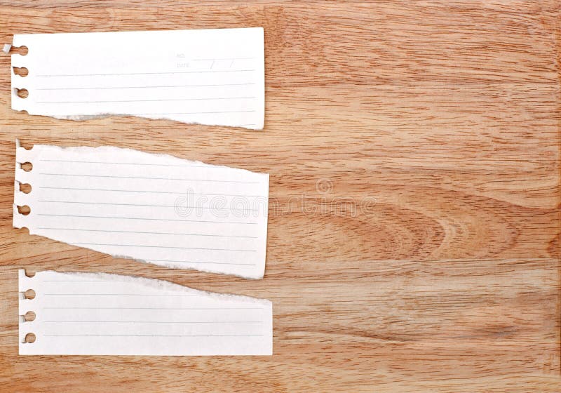 White Rip Paper is on Wooden Background Stock Image - Image of nature ...