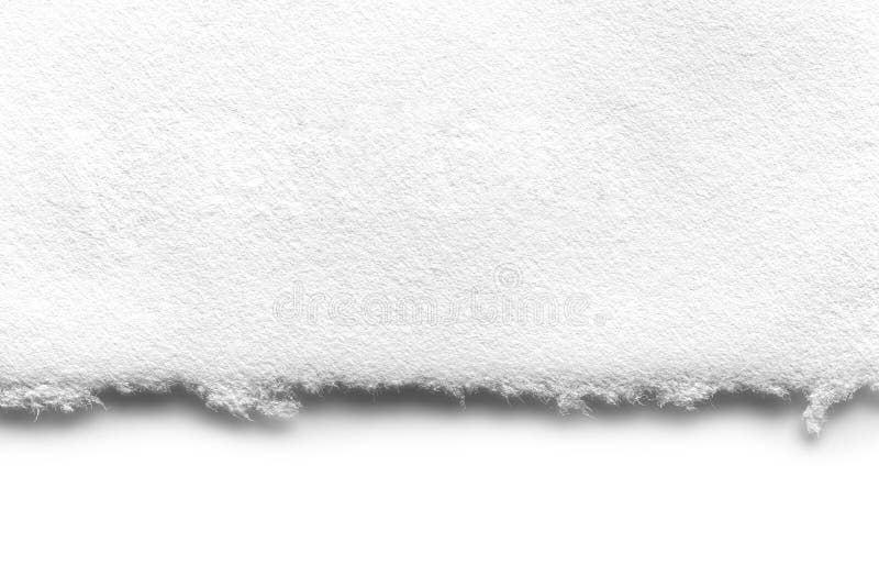 White Ripped Paper Edge Over White with Soft Shadow Stock Photo - Image ...
