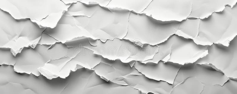White Ripped Paper: Layers of White Ripped Paper with Visible Edges ...