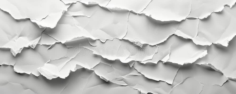 White Ripped Paper: Layers of White Ripped Paper with Visible Edges ...