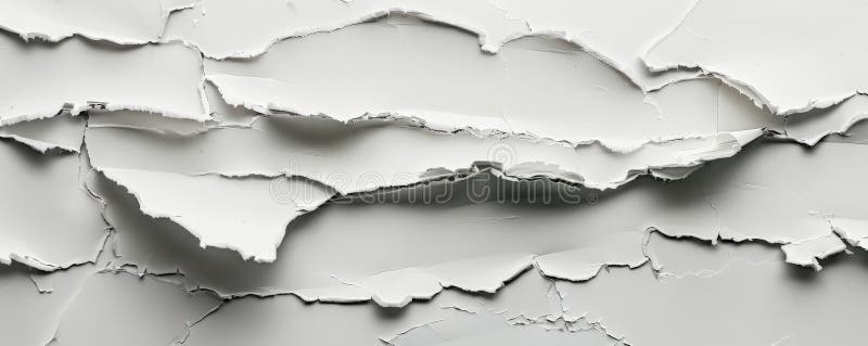 White Ripped Paper: Layers of White Ripped Paper with Visible Edges ...