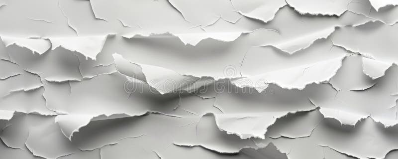 White Ripped Paper: Layers of White Ripped Paper with Visible Edges ...