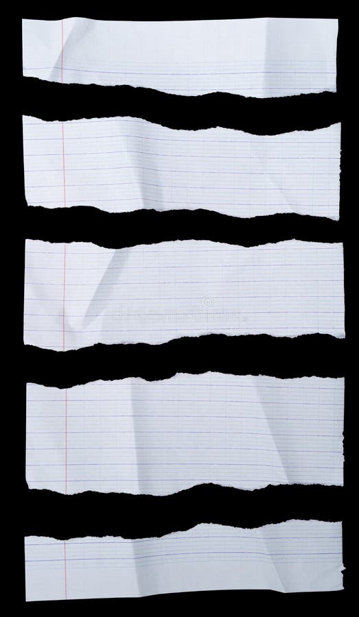 White Ripped Paper Strips Collection. Paper Scraps with Torn Edges ...