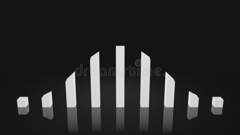 A White Rising and Falling Graph Low Angle Stock Illustration ...