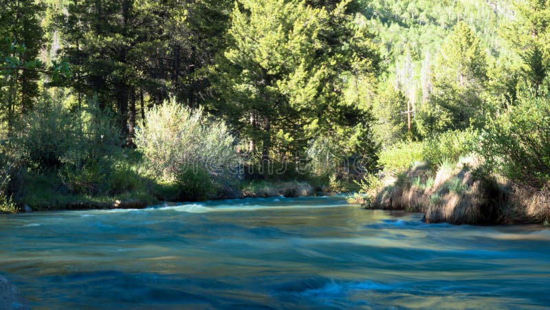 Smooth Water on the Snake River in White River National Forest in ...