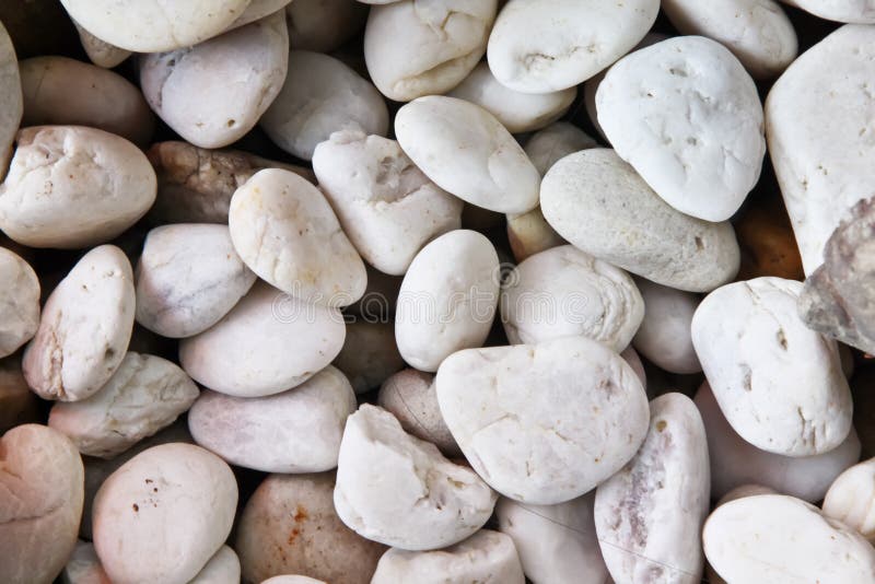 White Round River Stones