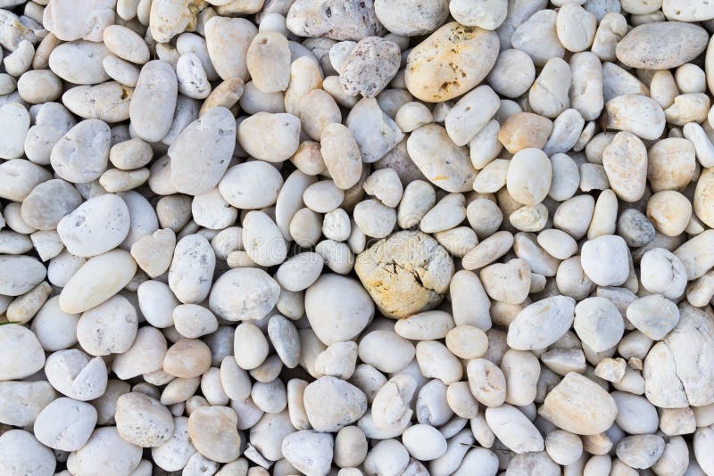 White Round River Stones