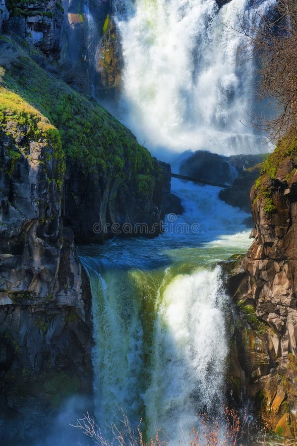 Eastern Oregon`s White River Waterfalls Stock Photo - Image of water ...