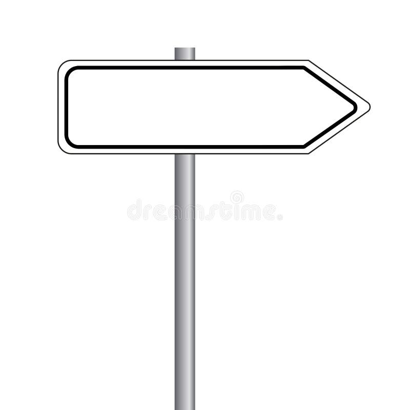 White Road Sign Direction Pointer. Eps10 Vector. Stock Vector ...