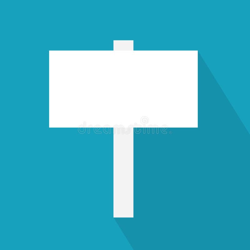 White road sign post icon stock vector. Illustration of pointer - 159927335