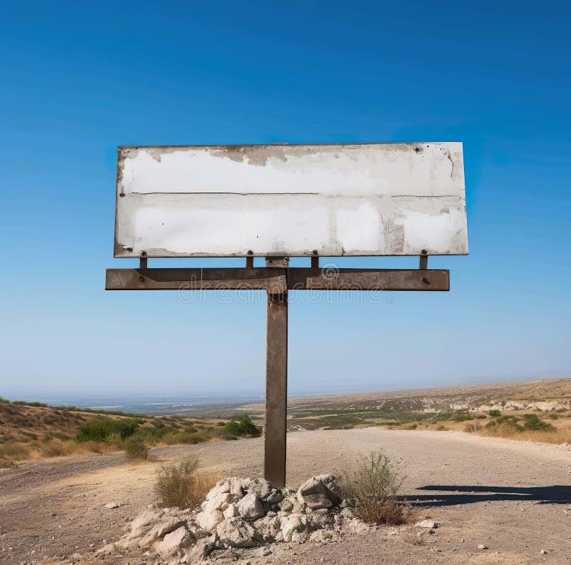 White Road Sign on the Street Stock Illustration - Illustration of ...
