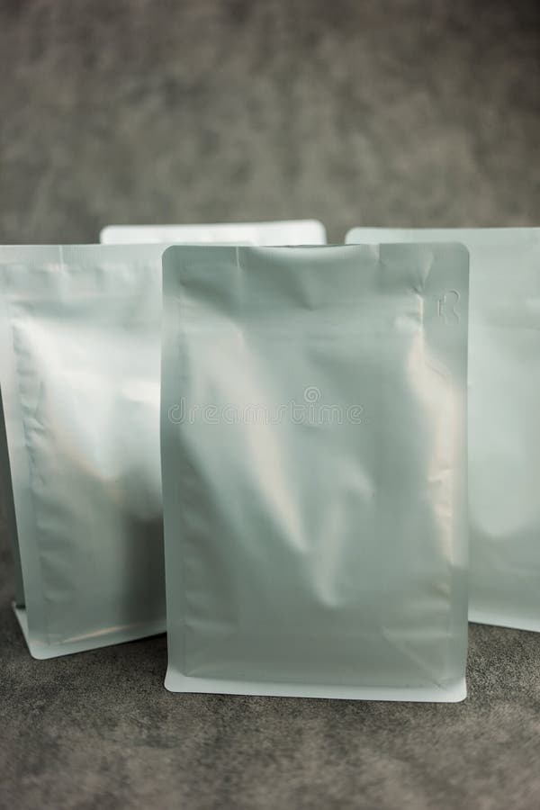 White Roasted Coffee Beans Envelope Stock Photo - Image of white ...