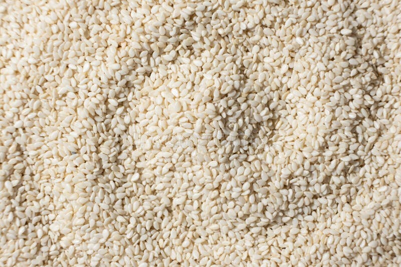 Raw White Sesame Seeds Natural Texture Stock Image - Image of sesame ...