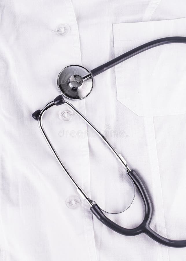 White Robe Doctor and Stethoscope. Stock Image - Image of instrument ...