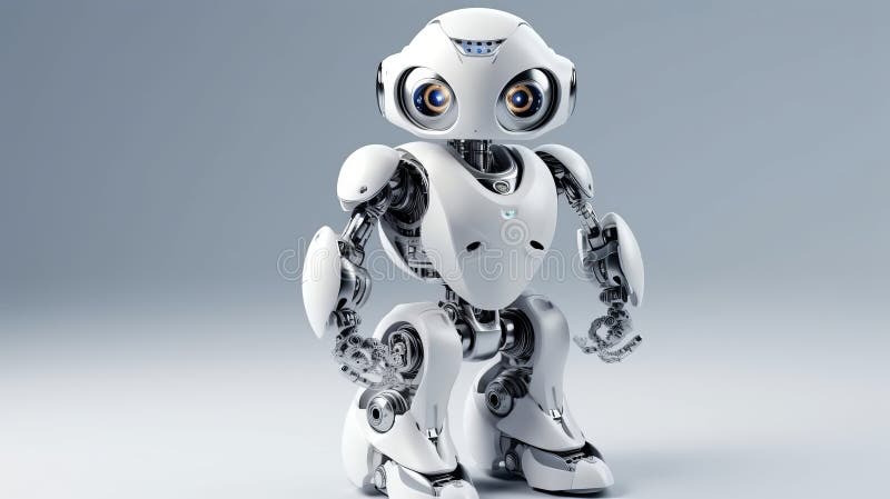 White Robot. Chat Bot, Artificial Intelligence. Generative AI Stock ...