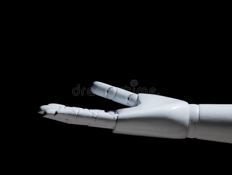 White Robot Hand Open Isolated Stock Illustration - Illustration of ...