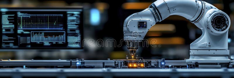 White Robotic Arm with Engineering Precision and Skill Stock ...