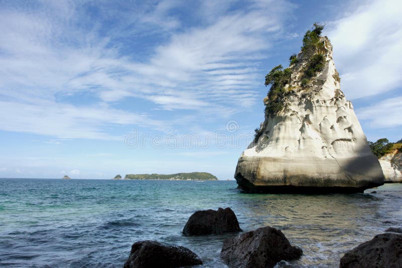 White rock on the beach stock image. Image of dream, reflection - 24435707