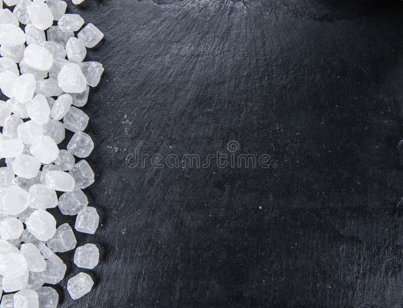 White Rock Candy on a Slate Slab Stock Image - Image of closeup, heap ...