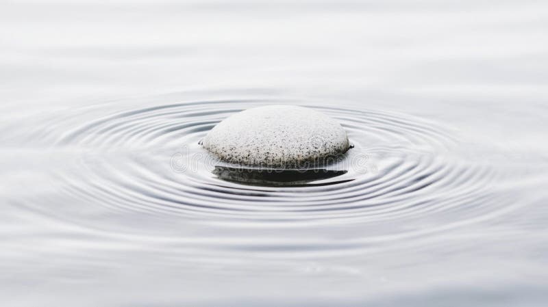 A white rock in the water. stock photo. Image of calm - 382149054