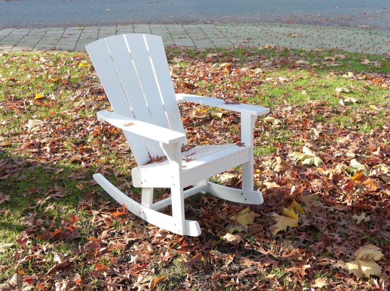White rocking chair stock photo. Image of field, exterior - 17591306