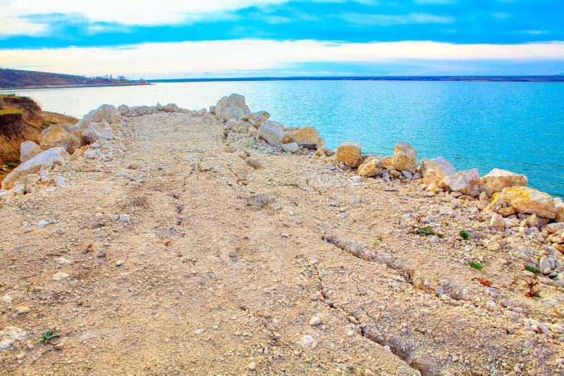 White rocks on the coast stock photo. Image of island - 203162964