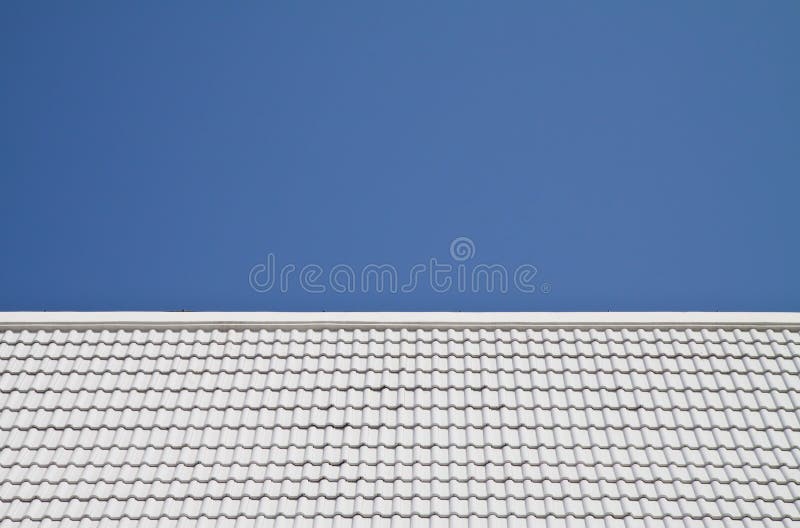 White Roof on Blue Sky Background Stock Photo - Image of building ...