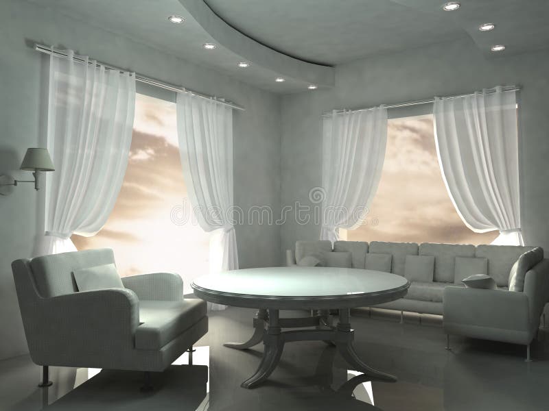 White room stock image. Image of reflection, pastel, leisure - 6157449