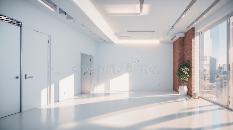 White Room, with Its Clean and Minimalist Aesthetic, is Adorned with an ...