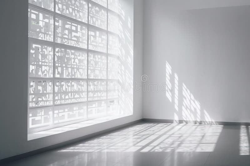 A White Room with a Large Window and a White Wall with a Number of ...