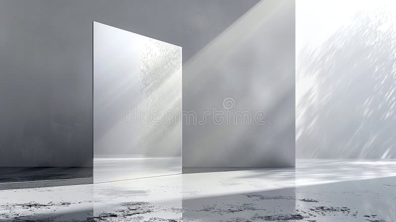 White Room with Light Reflection and Shadow Stock Illustration ...