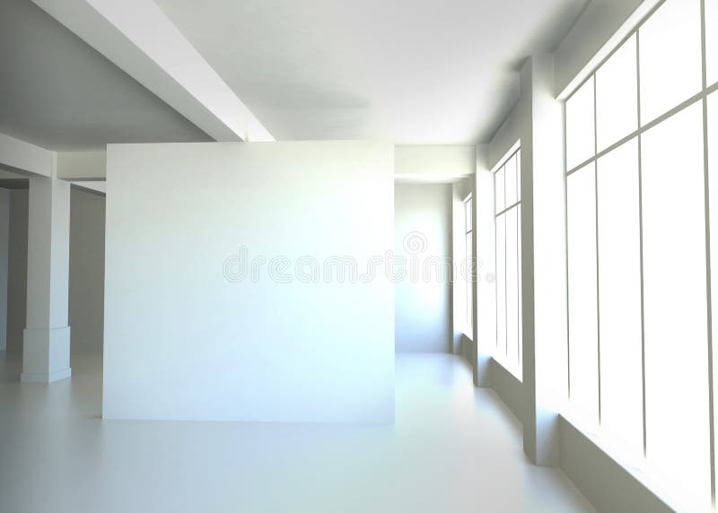 White room with screen stock illustration. Illustration of generated ...