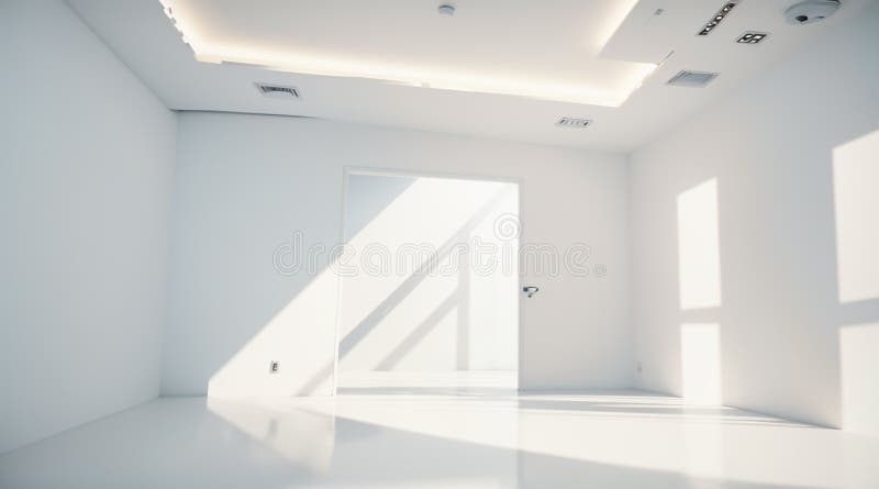 White Room is Transformed by the Light Casts a Dramatic and Vibrant ...