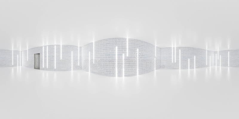 A Minimalist White Room with Columns 360 Panorama Vr Environment Map 3D ...
