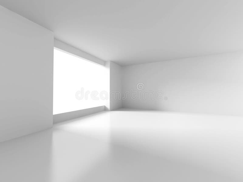 White Room with Window Light. Abstract Interior Background Stock ...