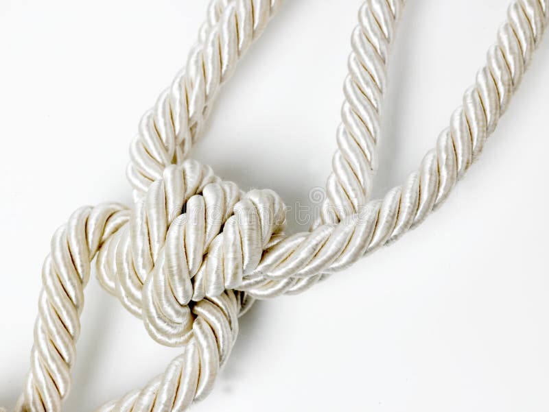 White Rope all Tied Up stock image. Image of para, chord - 169037197