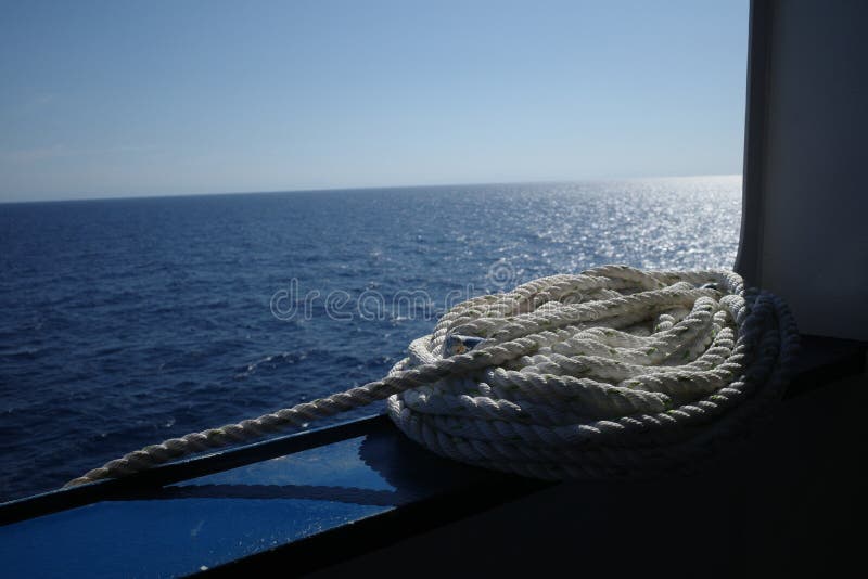 Rope for the boat. stock image. Image of loop, neat, mooring - 1377019