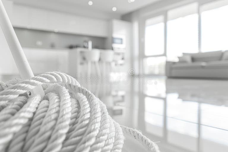 White Rope with Handle in a Room, Versatile Image for Various Projects ...