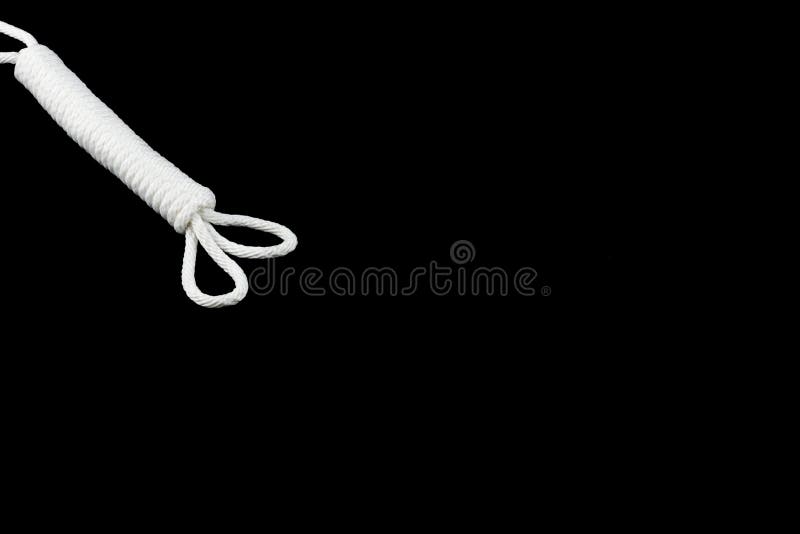 White rope isolated stock image. Image of bonding, loop - 104297215