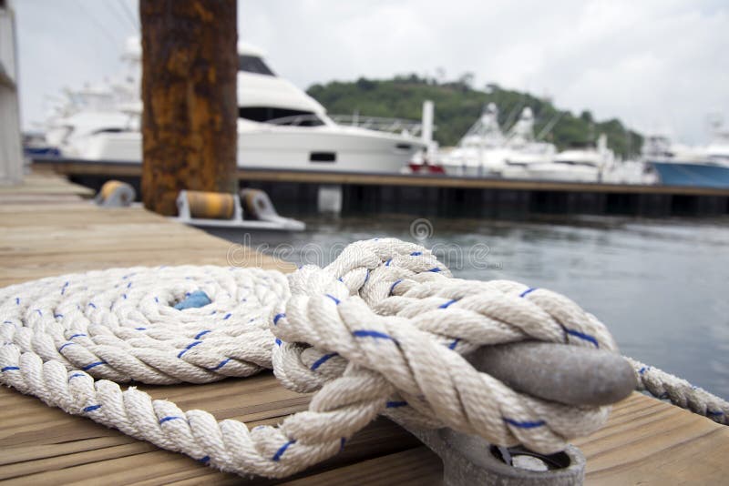 White rope stock photo. Image of spiral, port, blue, ship - 76982844