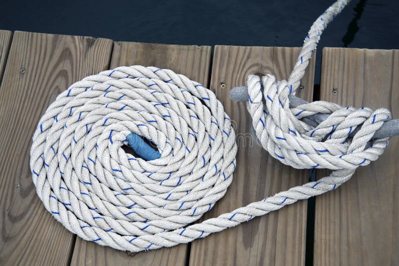 White rope stock photo. Image of mooring, white, spiral - 76983110