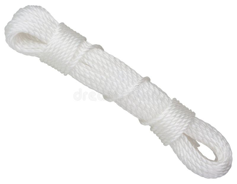 White Rope all Tied Up stock image. Image of para, chord - 169037197